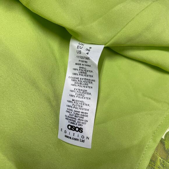 ASOS | Dresses | Asos Edition Nwt Backless Mini Dress Apple Green ...